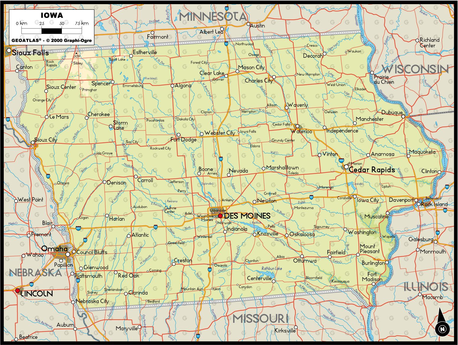 Iowa On United States Map - Map